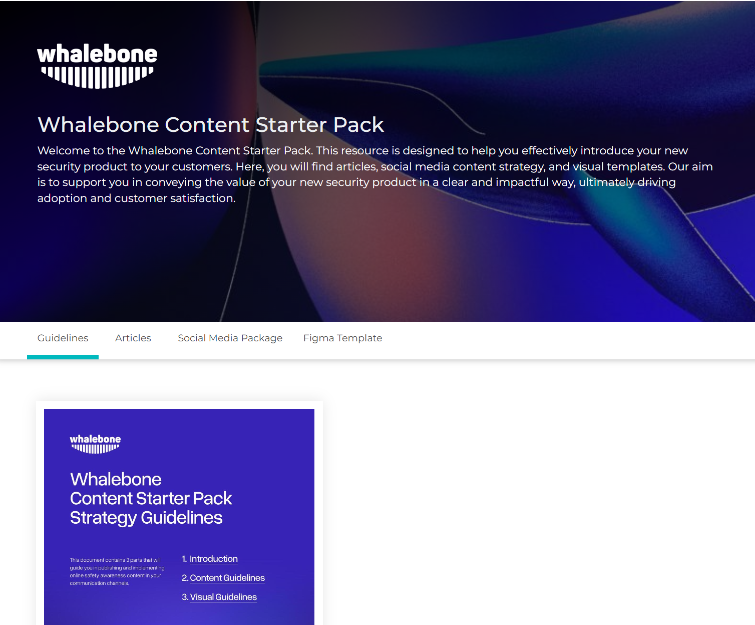 Introducing the Whalebone Content Starter Pack